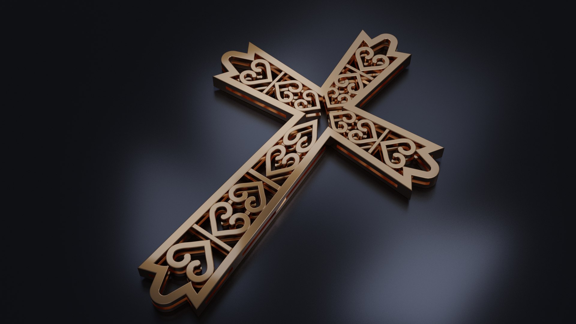 Cross With Hearts Model - TurboSquid 1844862