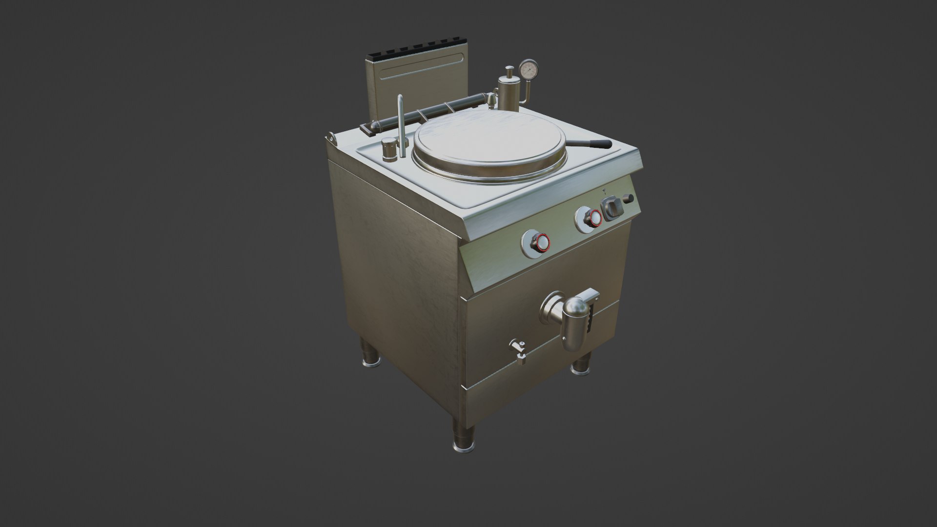 3D Model Commercial Gas Boiling Pan - TurboSquid 2047879