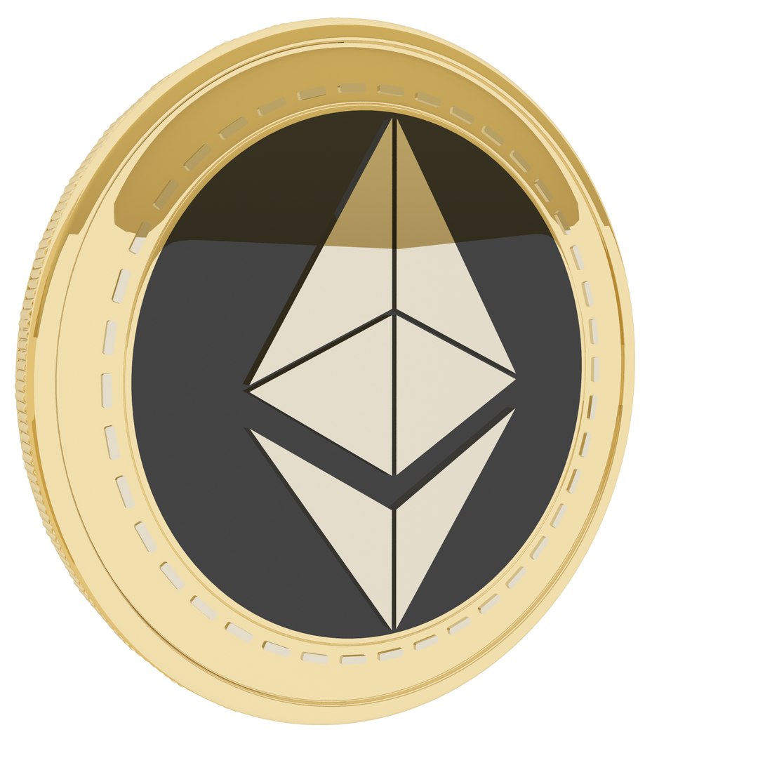 Ethereum Gold Cryptocurrency Gold Coin 3D - TurboSquid 1856006