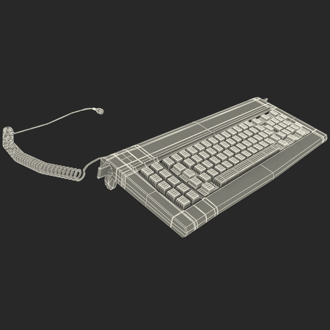 3d old ibm keyboard