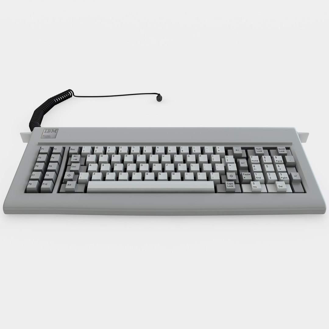 3d old ibm keyboard