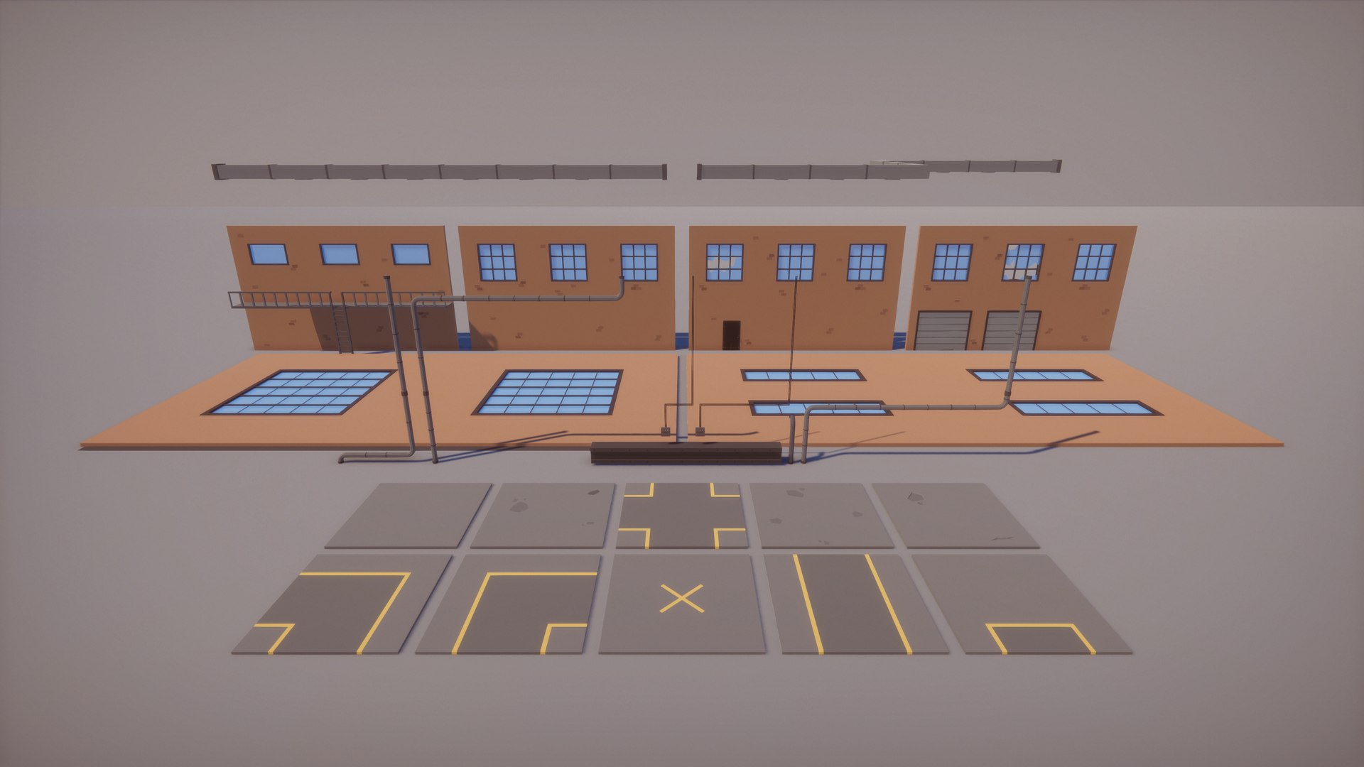 3D Low Poly FPS Map Vol4 Shooter Warehouse Deathmatch Map For Unity ...