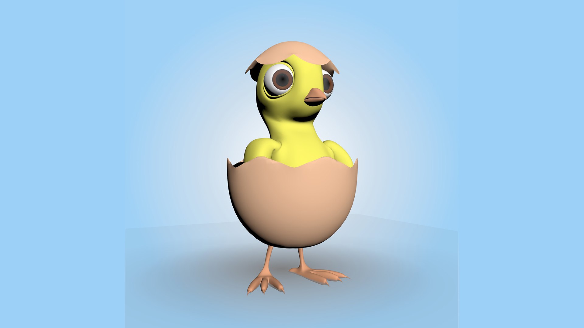 3D Chick With Egg model - TurboSquid 2114695