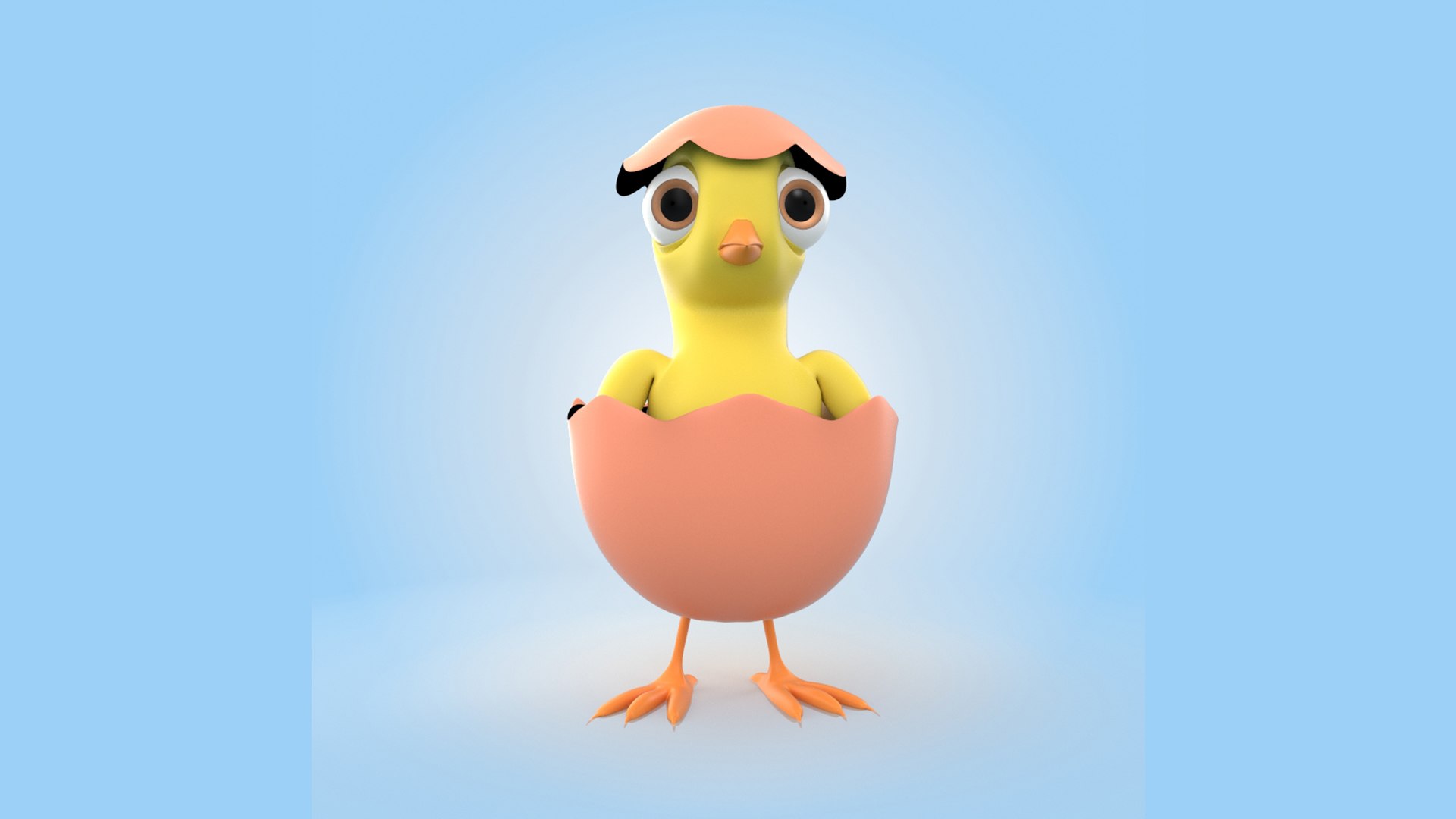3D Chick With Egg model - TurboSquid 2114695