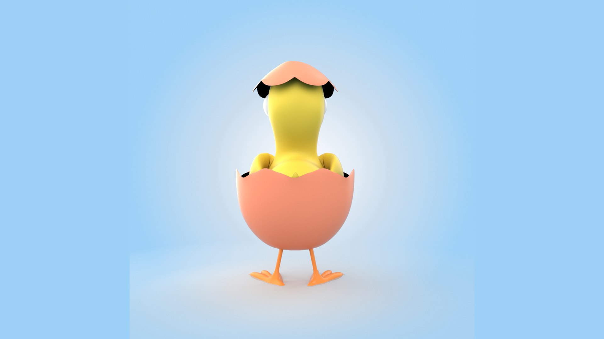 3D Chick With Egg model - TurboSquid 2114695