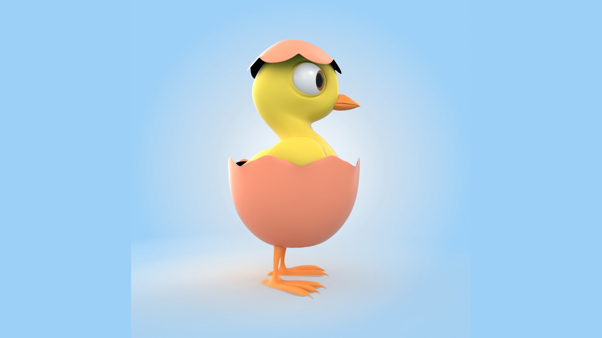 3D Chick With Egg model - TurboSquid 2114695