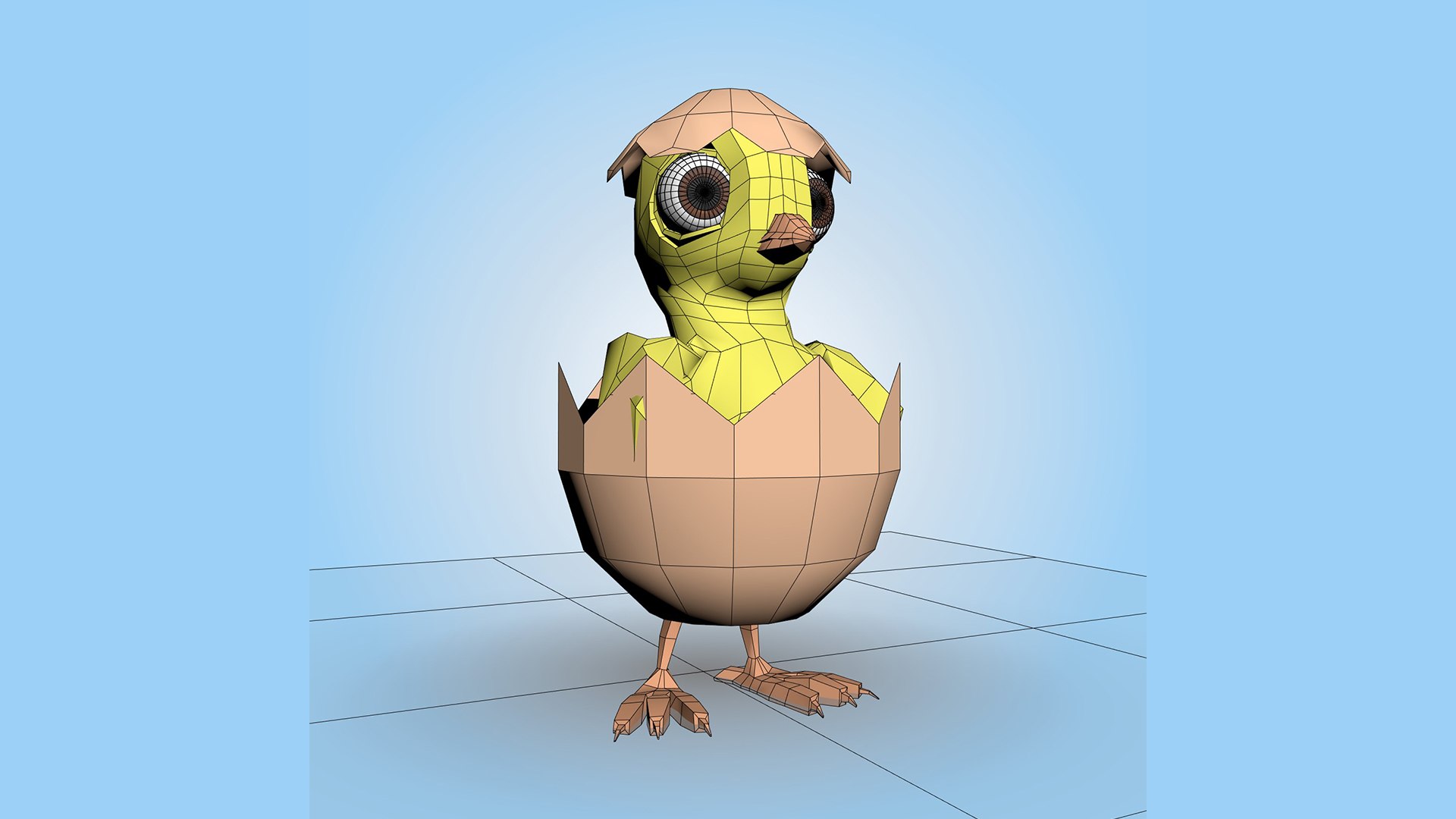 3D Chick With Egg model - TurboSquid 2114695