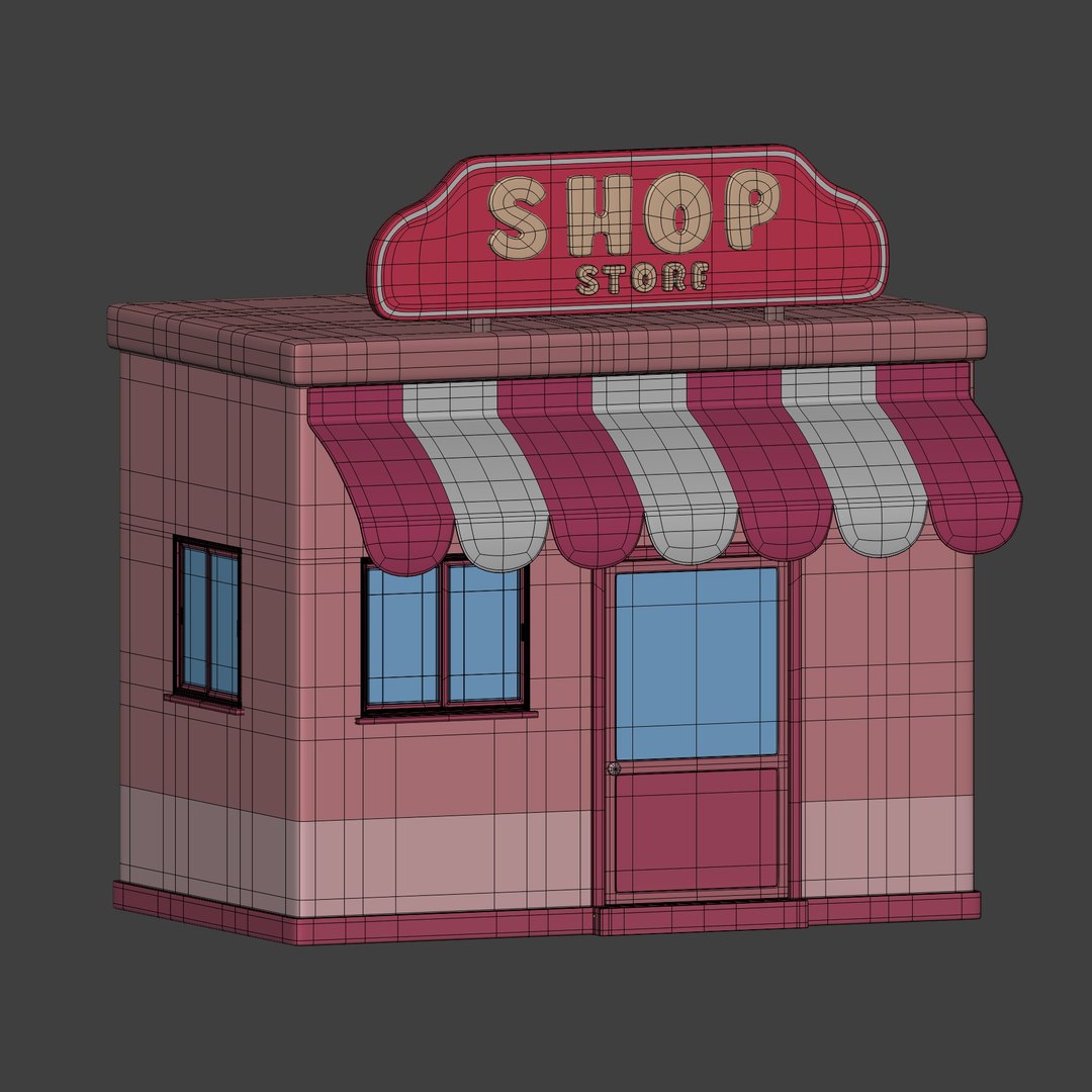 Cartoon Building 3D Model - TurboSquid 2171539