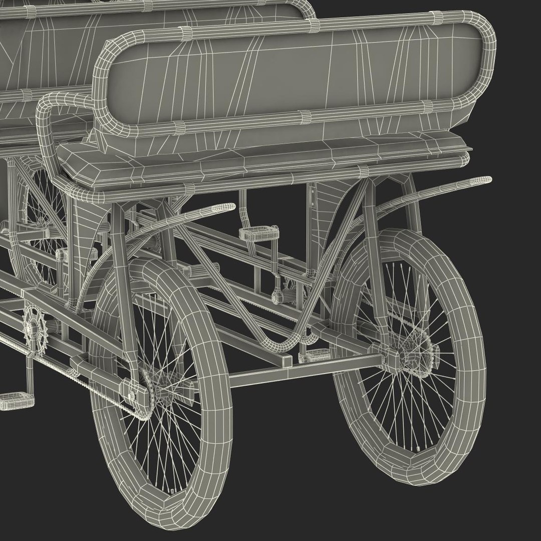 Bicycle Rickshaw 3d C4d