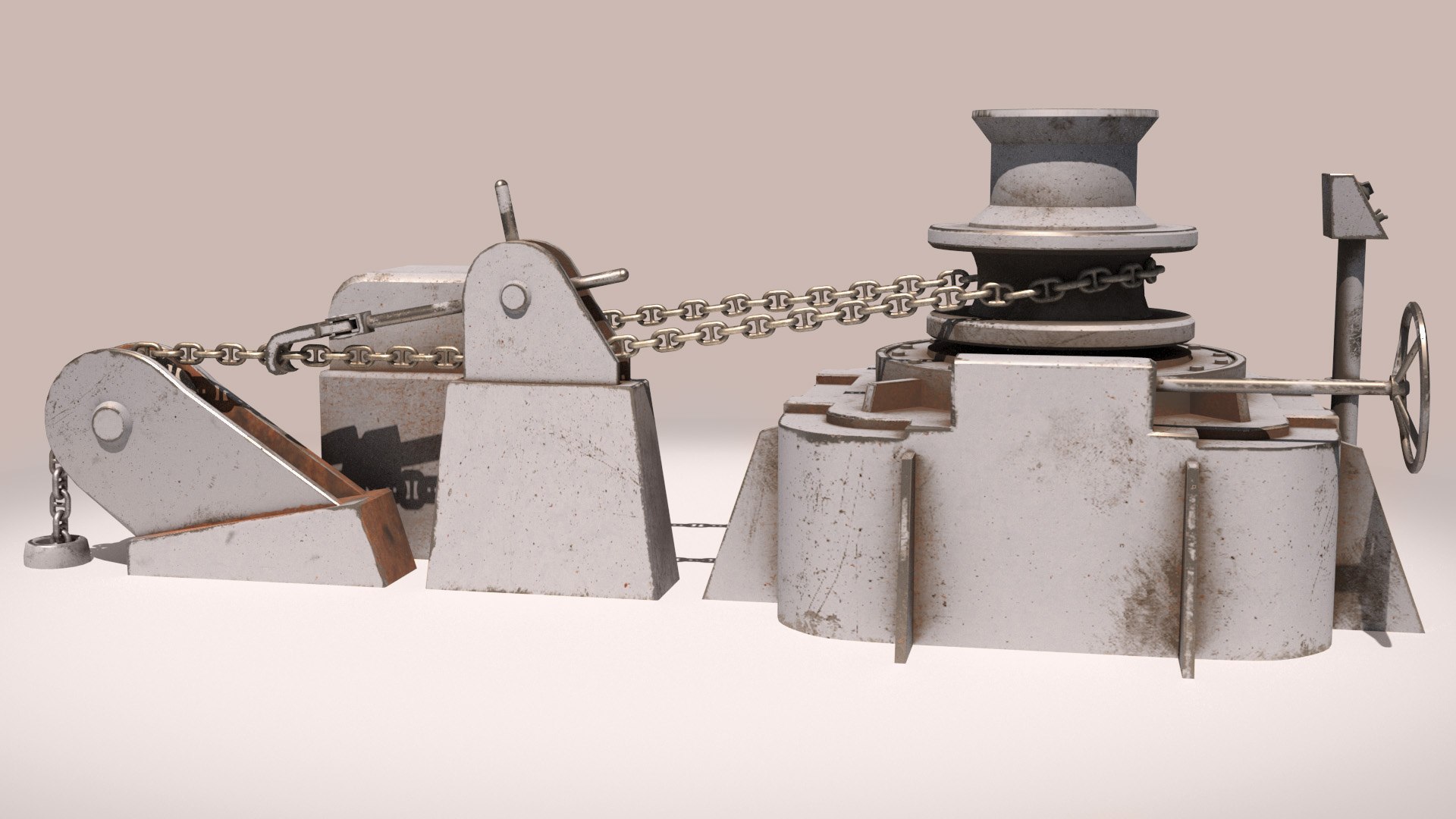 3D Capstan Winch Ropes Model - TurboSquid 1472934