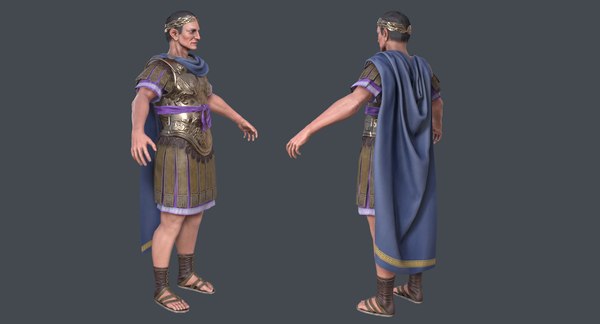 historical gaius julius caesar 3d model