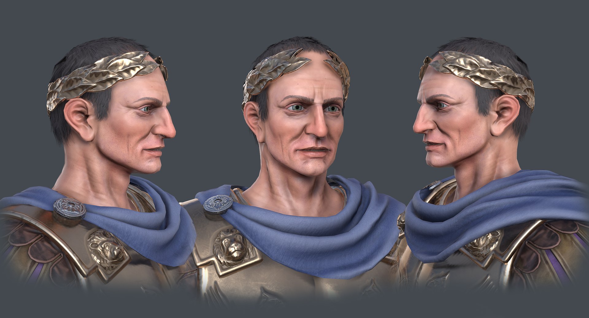 Historical Gaius Julius Caesar 3d Model