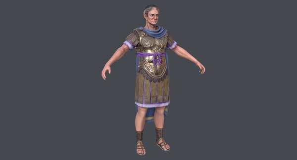 historical gaius julius caesar 3d model