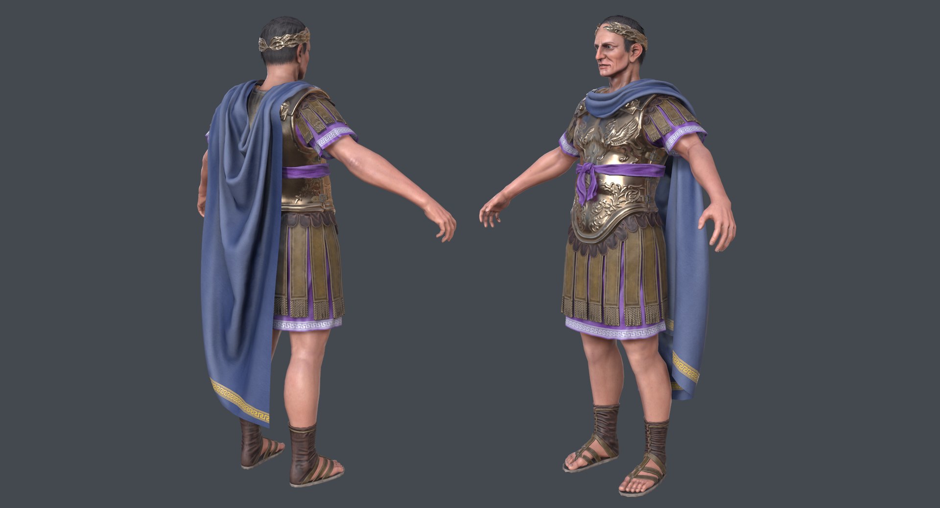 Historical Gaius Julius Caesar 3d Model