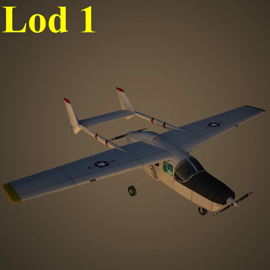 3d model cessna 337 usa aircraft