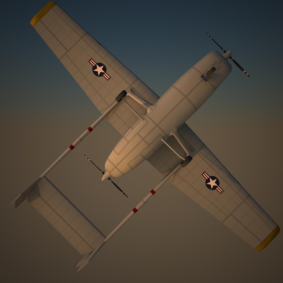 3d model cessna 337 usa aircraft