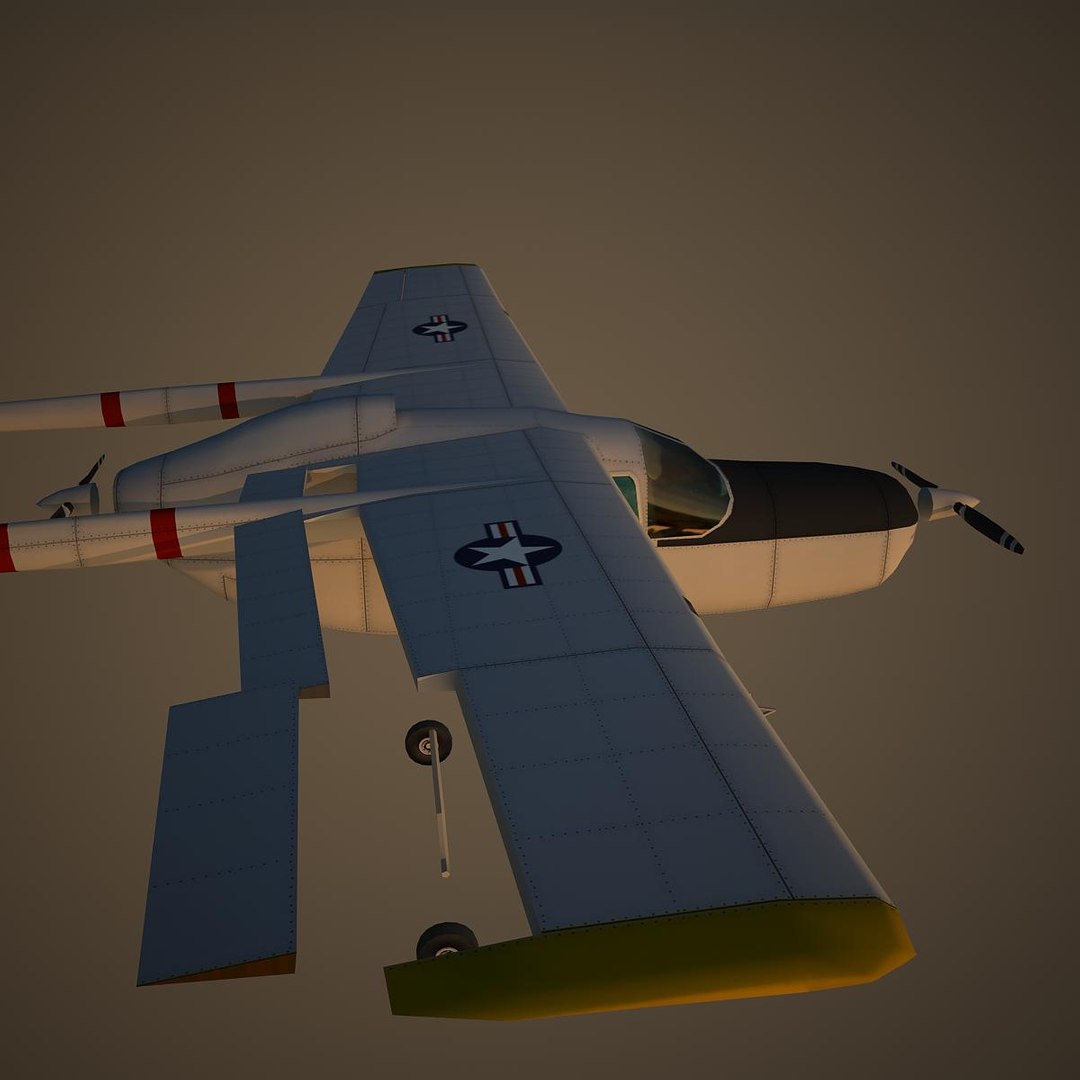 3d model cessna 337 usa aircraft