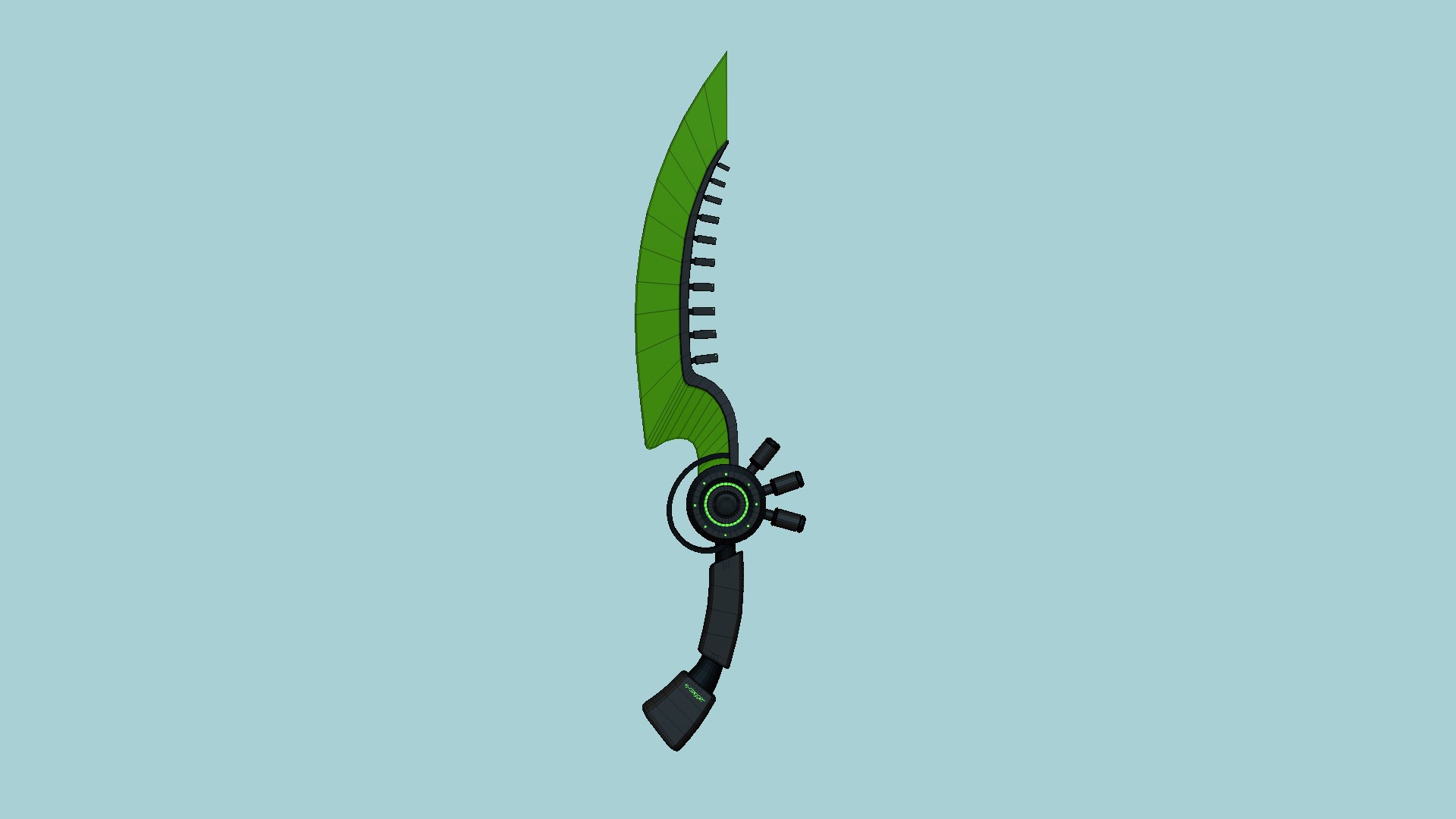 SciFi Dagger A03 Black Green - Sci Fi Weapon Design 3D - TurboSquid 1981082