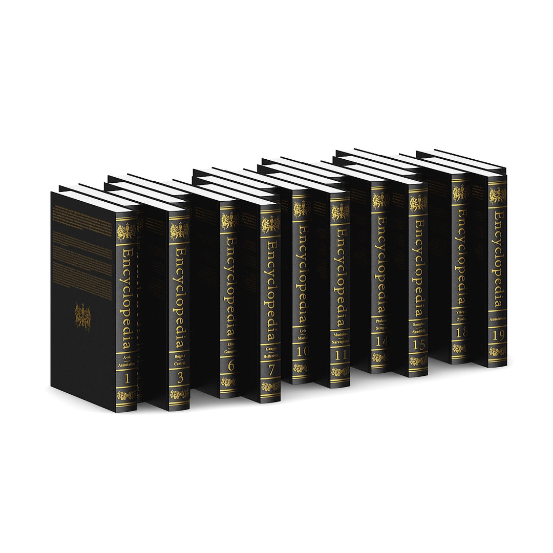 Encyclopedia Set Covered 3d Model