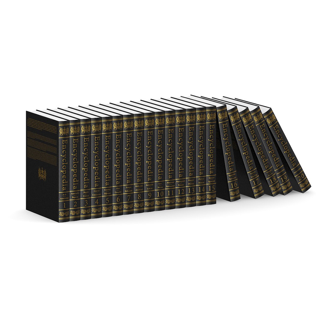Encyclopedia Set Covered 3d Model