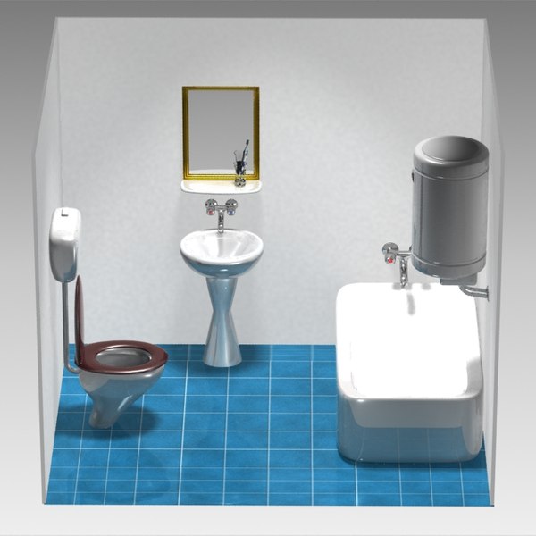 3D 3ds Max bath bathroom toilet
