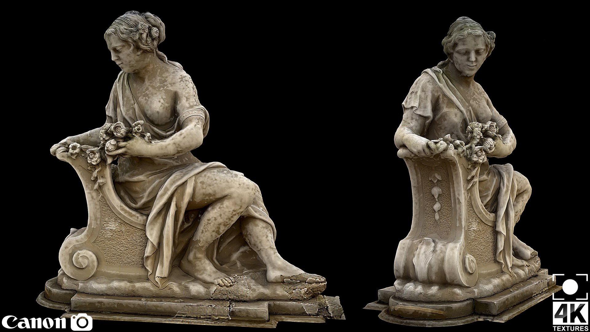 Greek Statue Antic Woman Photogrammetry 3D Model - TurboSquid 2224491