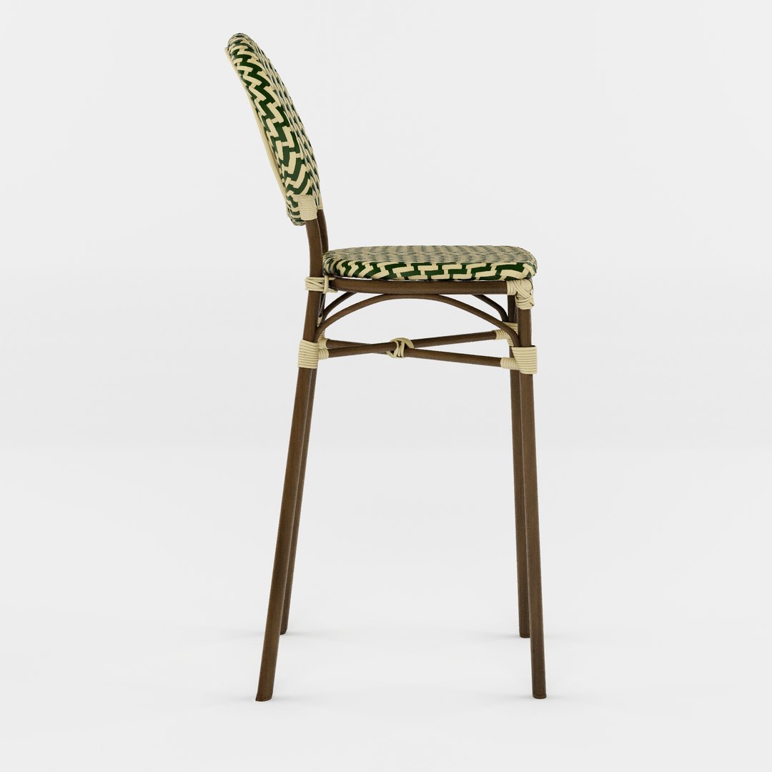 Polly Rattan Chair And Barstool 3D Model - TurboSquid 2064960