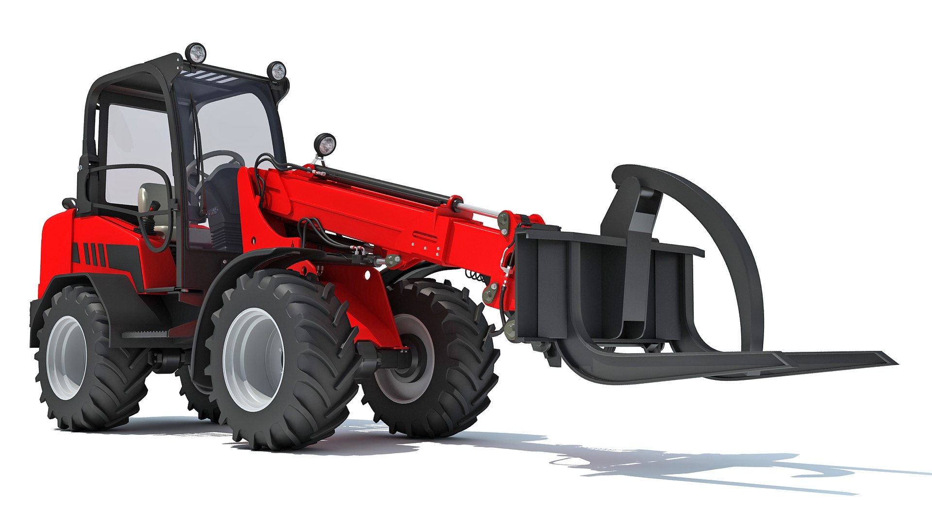 3D Telehandler Forklift Model - TurboSquid 2036549