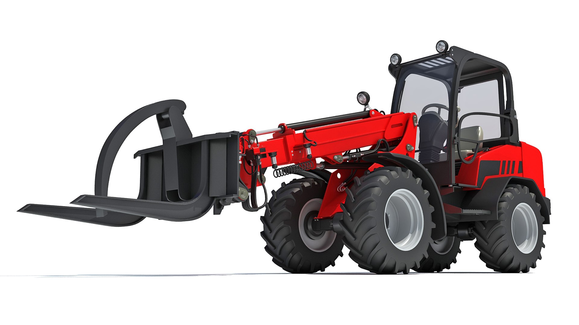 3D Telehandler Forklift Model - TurboSquid 2036549