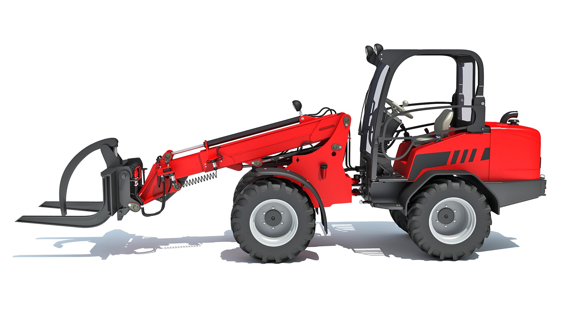 3D Telehandler Forklift Model - TurboSquid 2036549