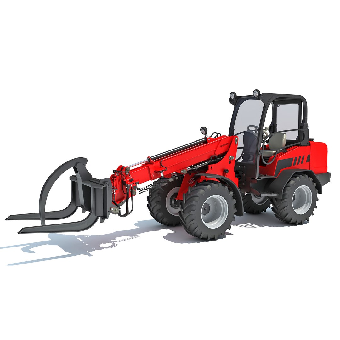 3D Telehandler Forklift Model - TurboSquid 2036549