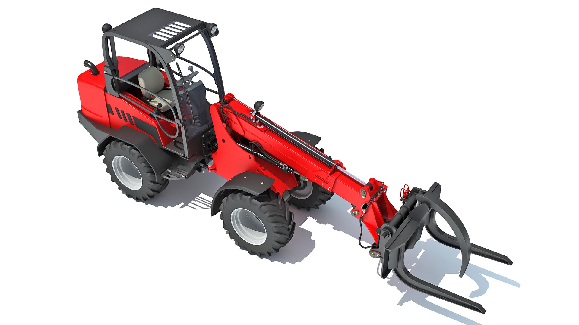 3D Telehandler Forklift Model - TurboSquid 2036549
