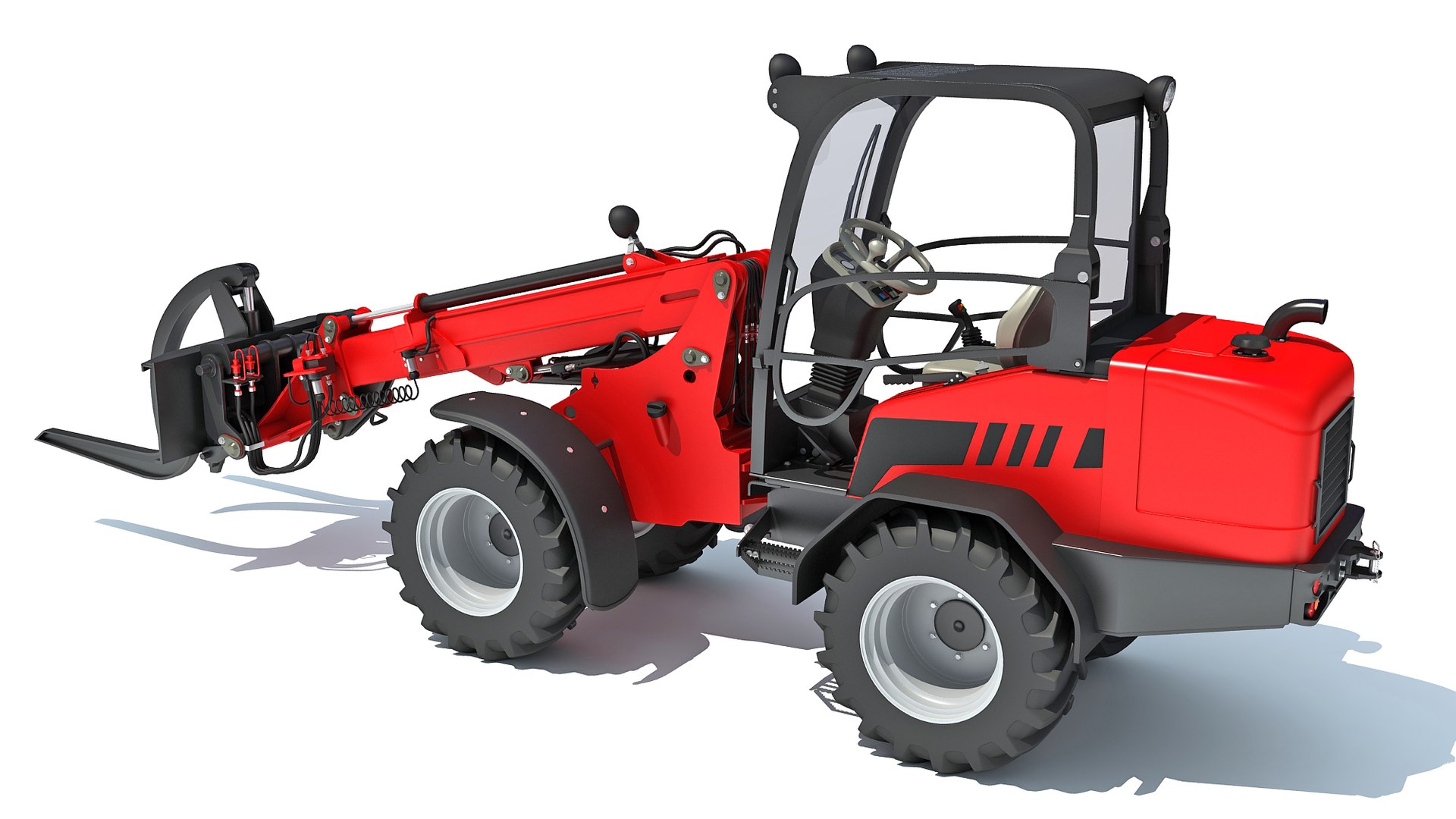 3D Telehandler Forklift Model - TurboSquid 2036549