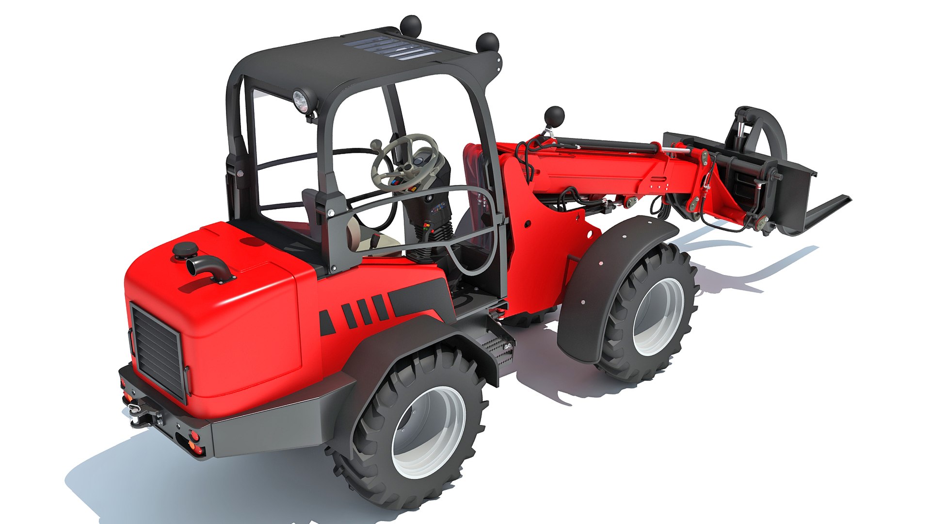 3D Telehandler Forklift Model - TurboSquid 2036549