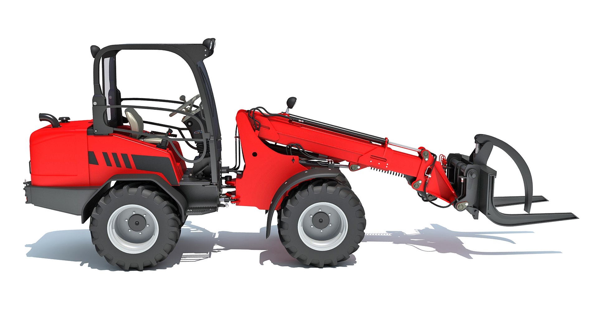 3D Telehandler Forklift Model - TurboSquid 2036549