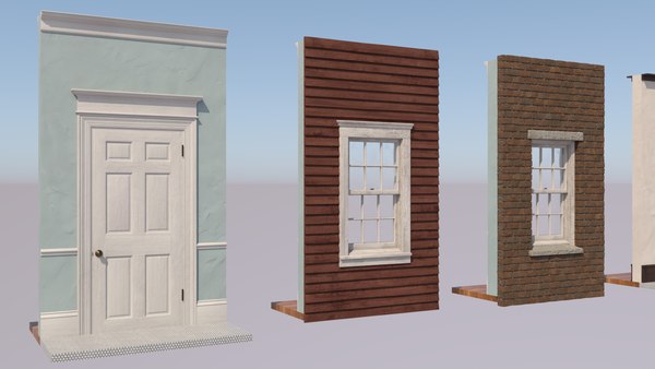 Historic Wood Windows and Doors model - TurboSquid 1796718