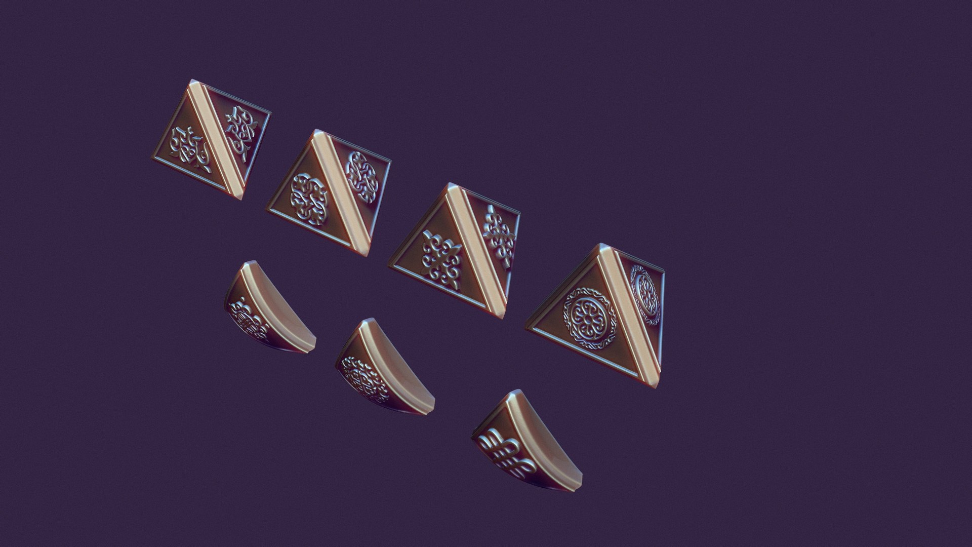 Molds For Chocolate Or Candles Turkic Talisman Tumar 7 Objects 3D ...