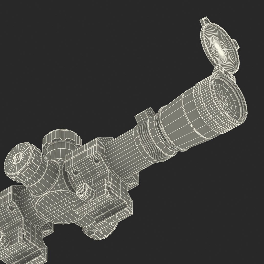 professional military scope 3d model