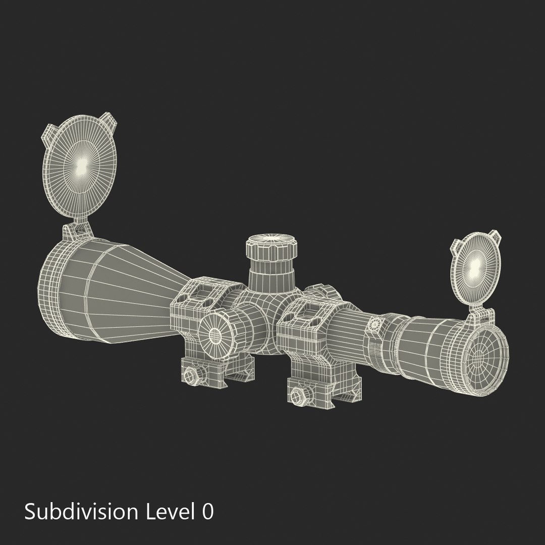 professional military scope 3d model