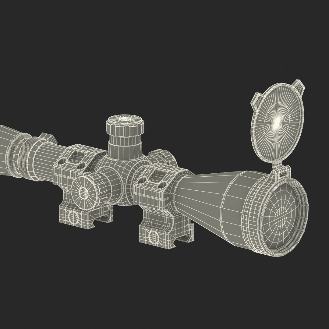 professional military scope 3d model