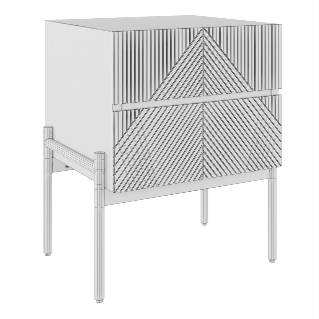 3D Lodge Bedside Table Model - TurboSquid 2136275