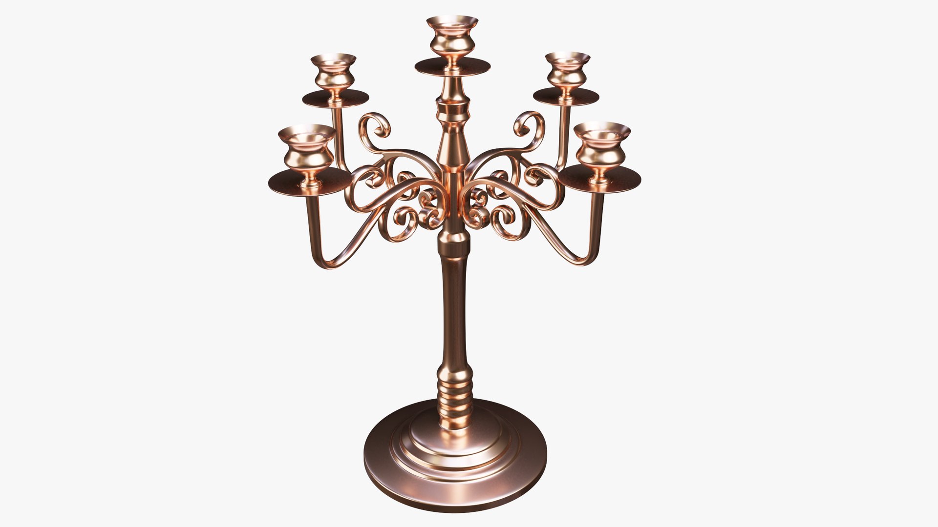 3D Candelabrum Bronze Vintage - TurboSquid 1776874