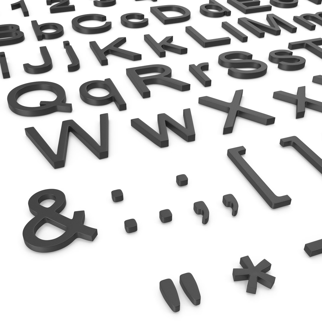 3D Model Alphabet Plastic 2 - TurboSquid 2138718