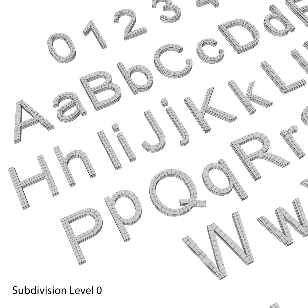 3D Model Alphabet Plastic 2 - TurboSquid 2138718