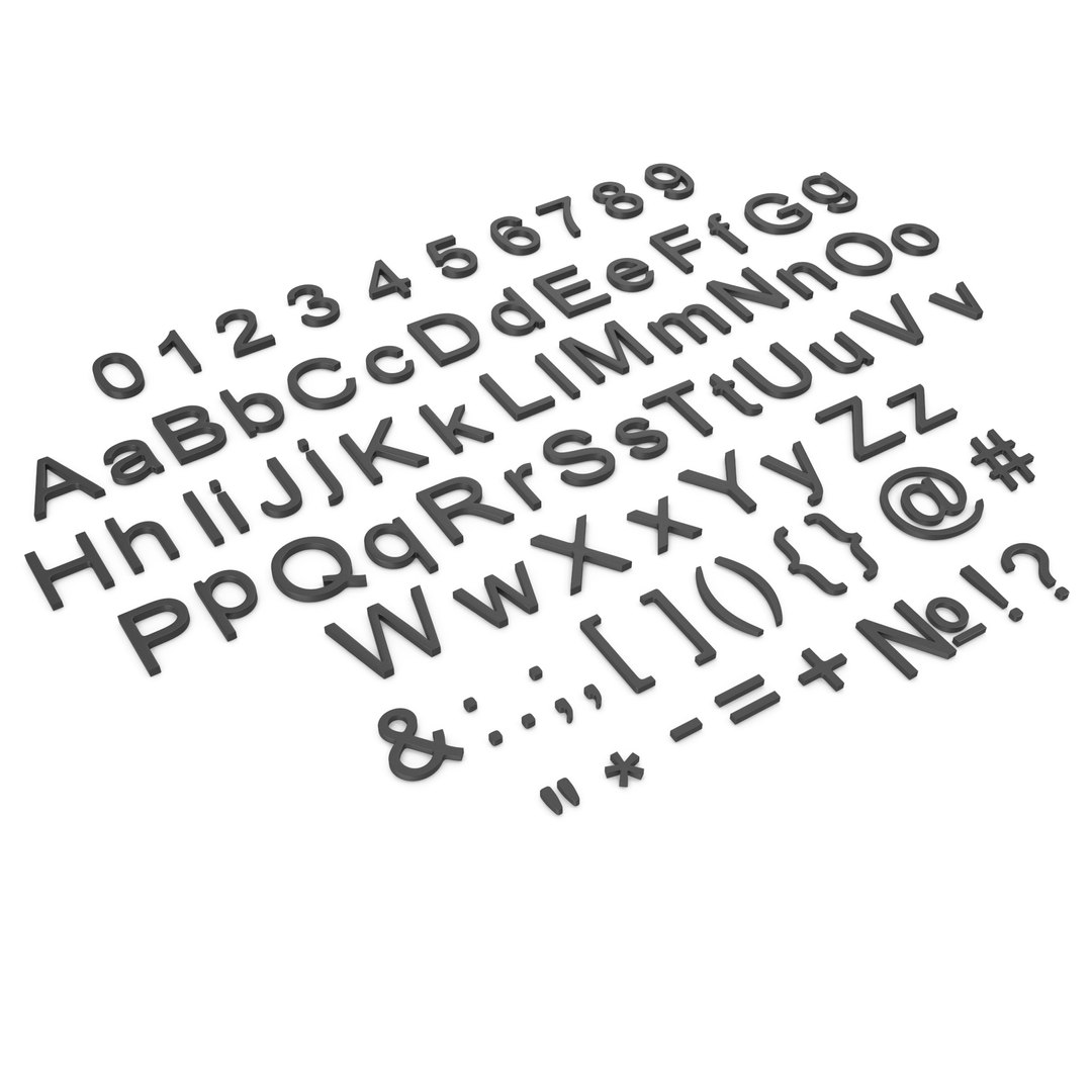 3D Model Alphabet Plastic 2 - TurboSquid 2138718