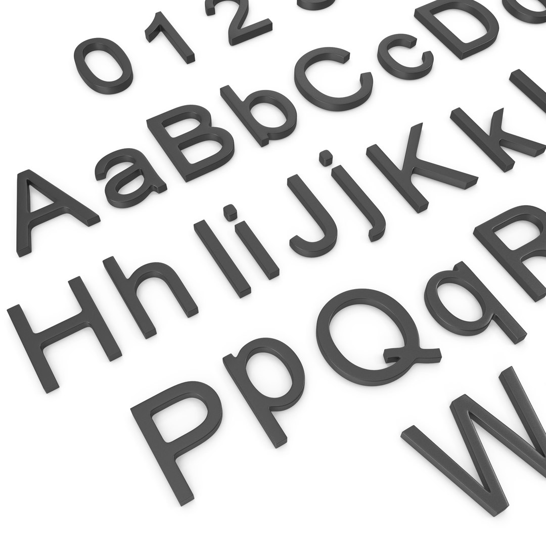 3D Model Alphabet Plastic 2 - TurboSquid 2138718