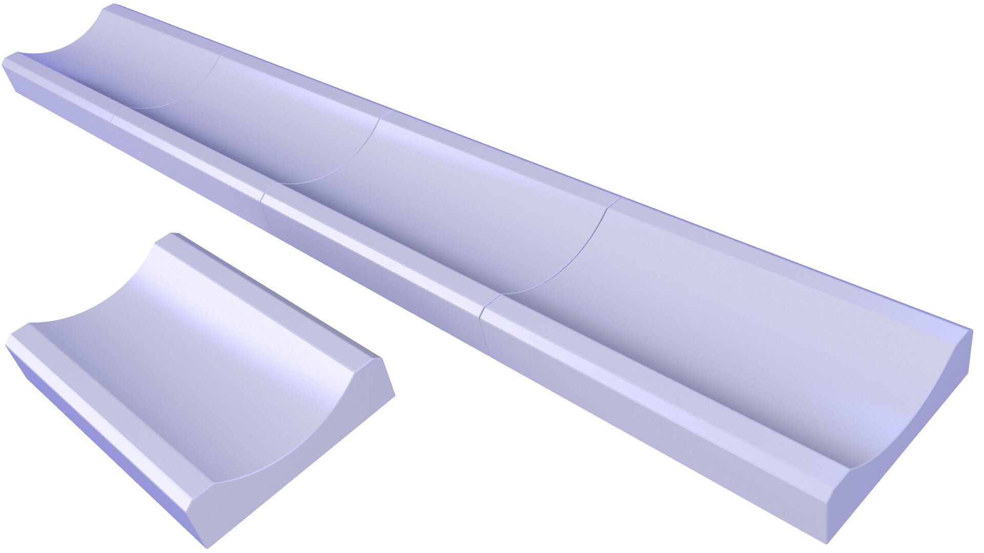 Concrete Saucer Drainage Trough Channel 14 Model - TurboSquid 1979934