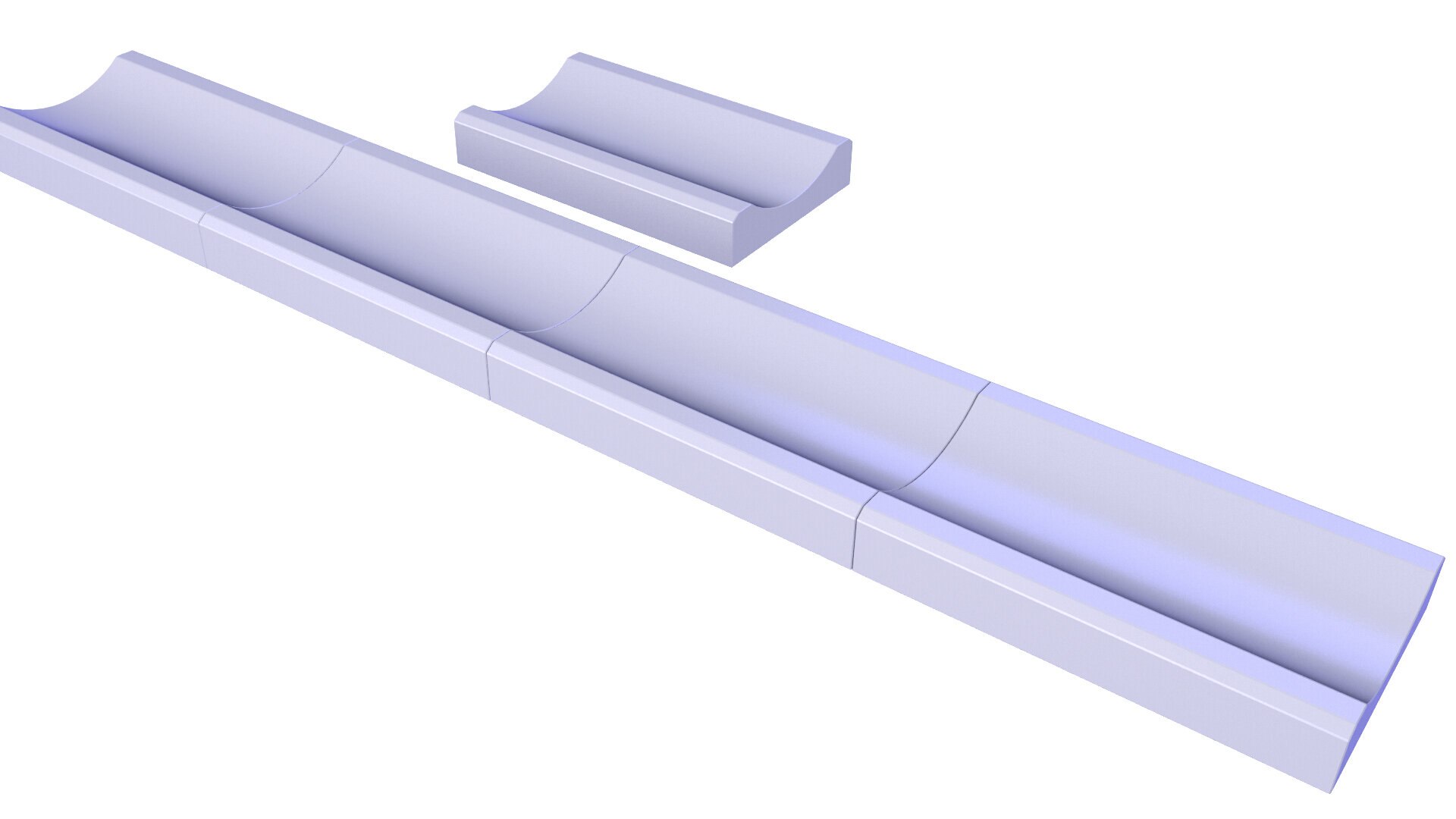 Concrete Saucer Drainage Trough Channel 14 Model - TurboSquid 1979934