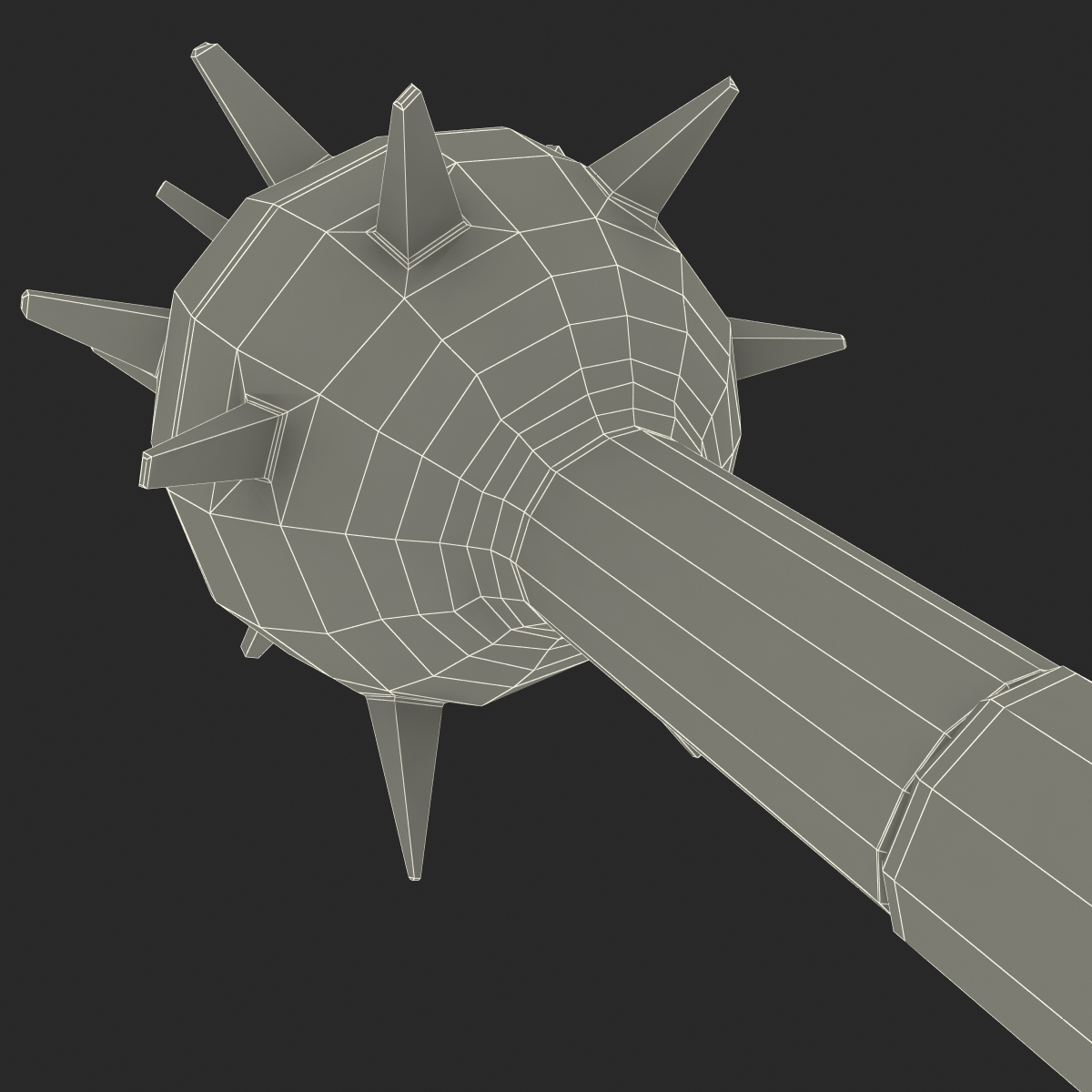 3d morning star mace model
