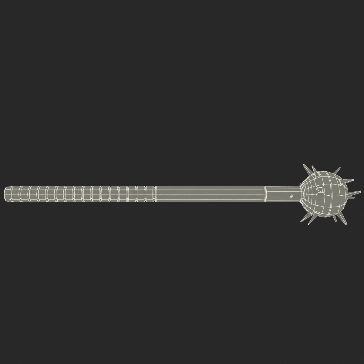 3d morning star mace model